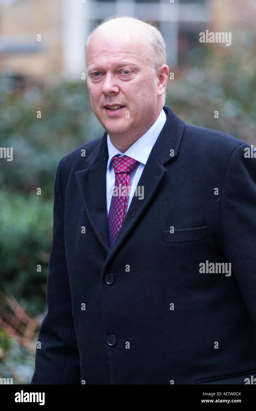 Transport secretary chris grayling arriving 10 downing street hi-res ...