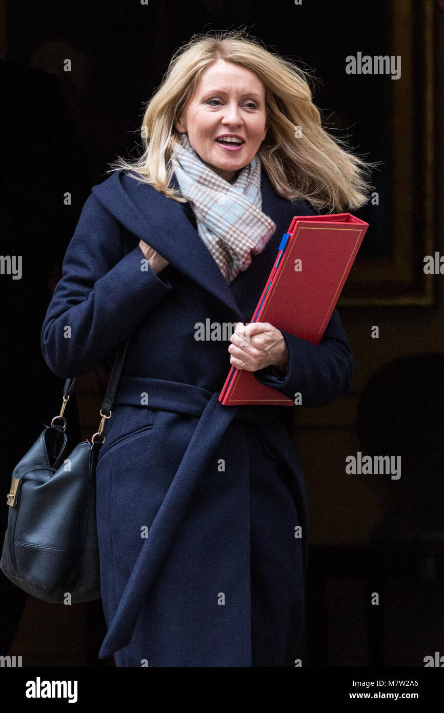 London Uk 13th March 2018 Esther Mcvey Mp Secretary Of State For