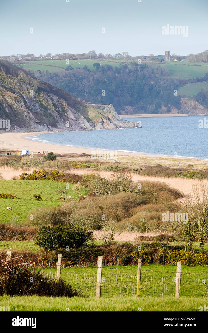 Sands Road, Slapton Ley. 13th March 2018. A ridge of high pressure ...
