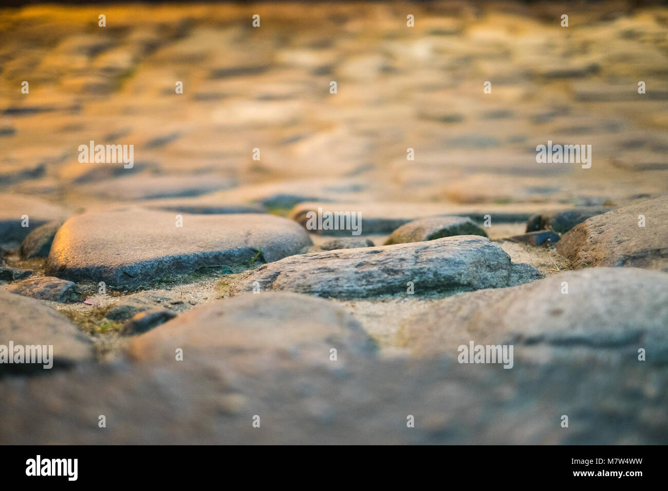 Colonial cobblestone street pattern texture hi-res stock photography ...