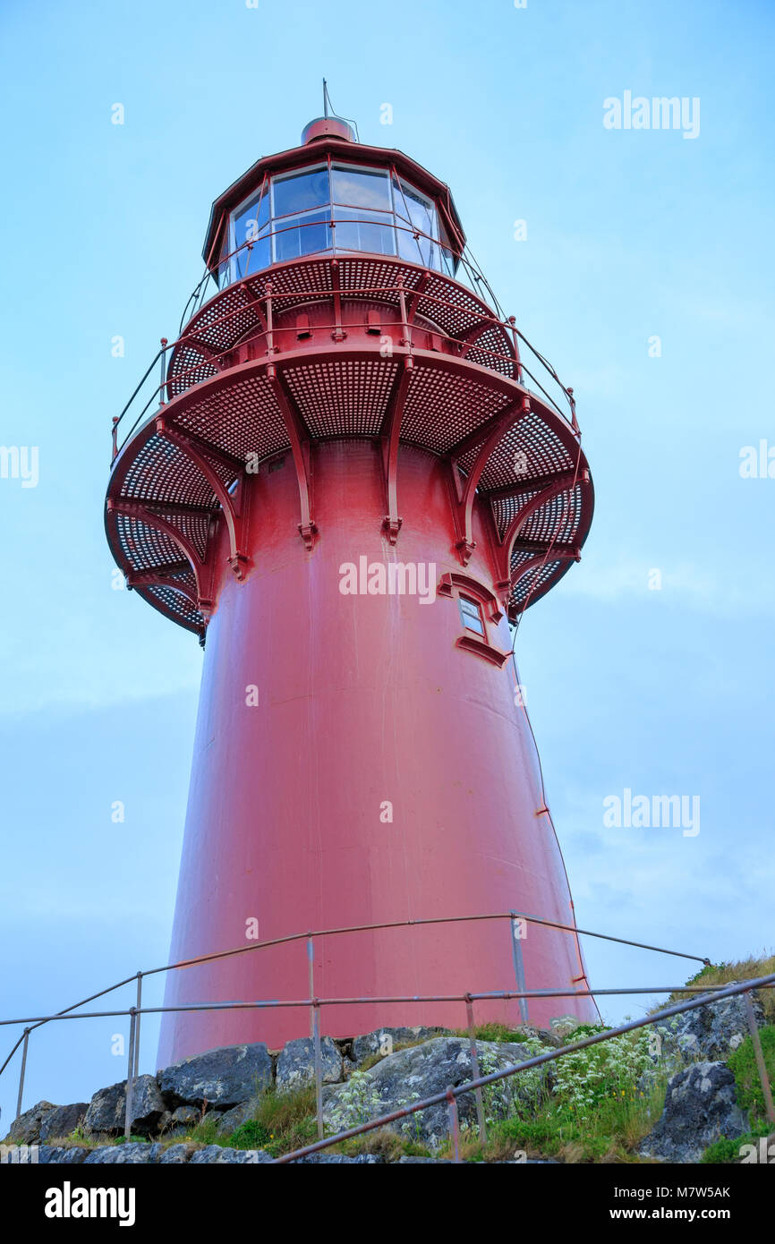 Close up of Ona lighthouse on Ona Island - old fishing community in ...