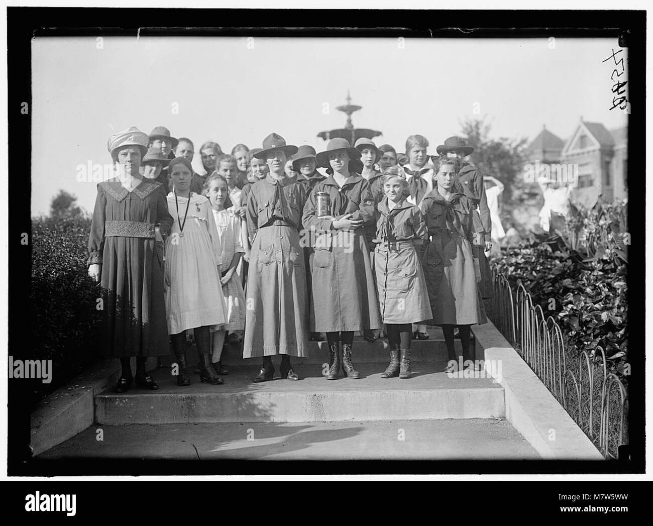 A photograph of a Girl Scouts group, showcasing the members engaged in ...