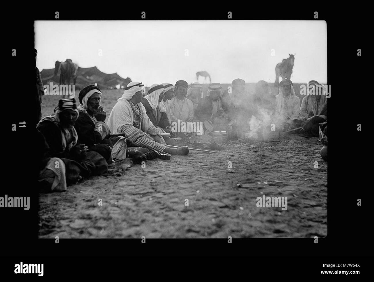 Aref el Aref, an influential figure, is pictured with Bedouin sheikhs ...