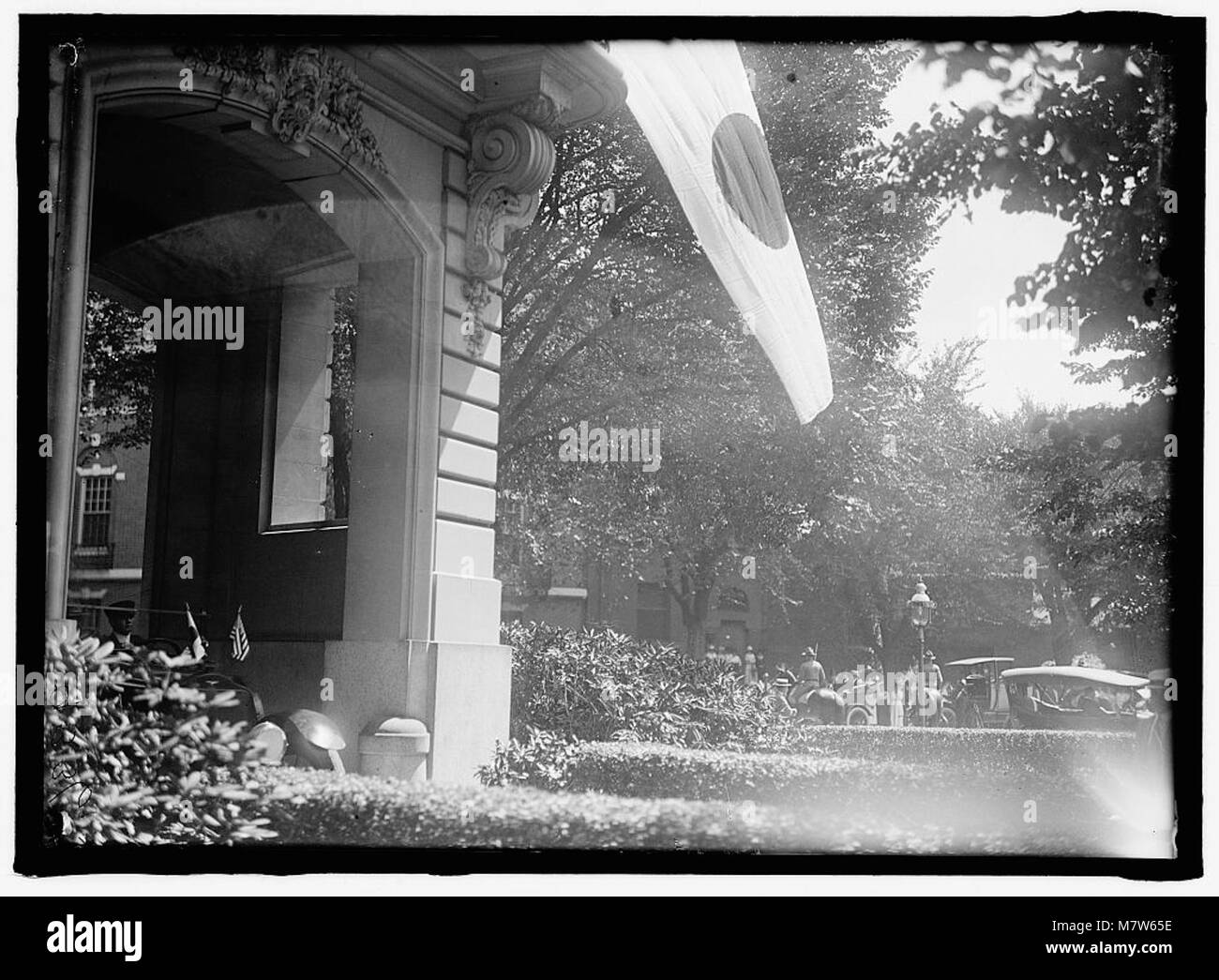 A photograph documenting the arrival of the Japanese Mission to the ...