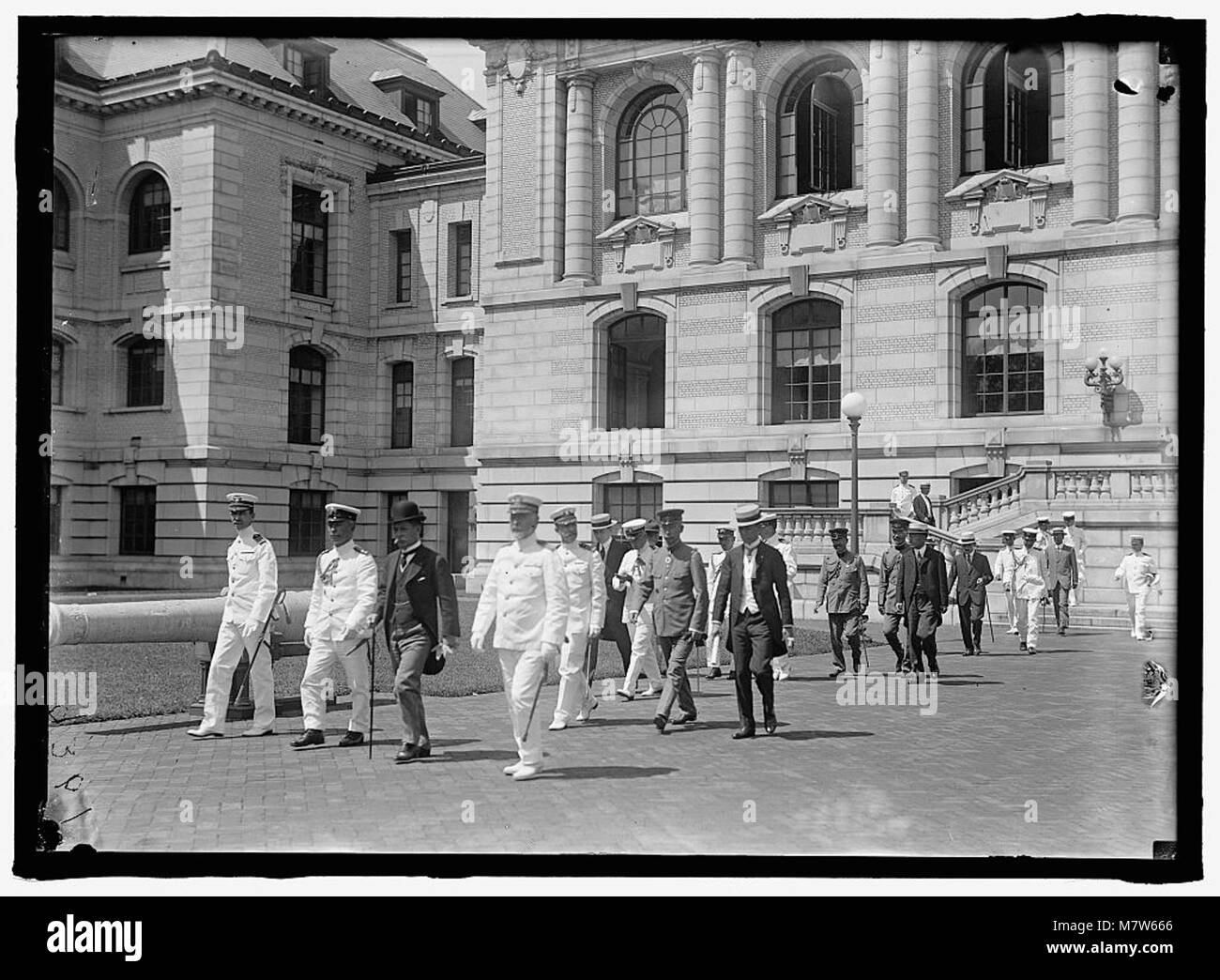 This photograph shows the Japanese mission's visit to the U.S. Naval ...