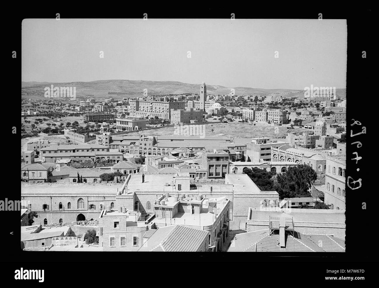 This cycloramic view of Jerusalem from St. Saveur captures the city's ...