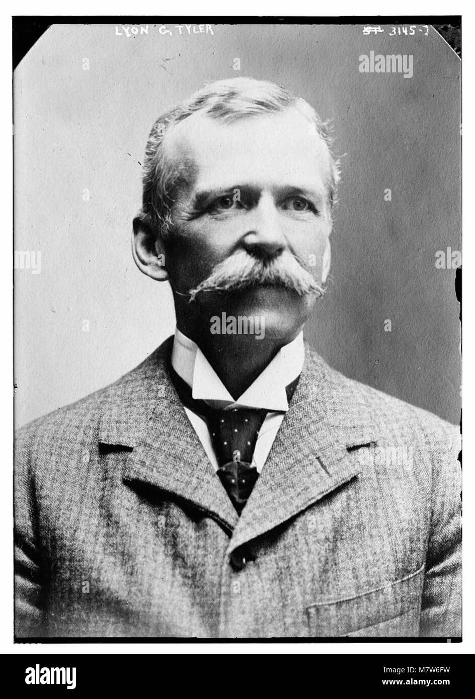 The portrait of Lyon G. Tyler, an influential American historical ...