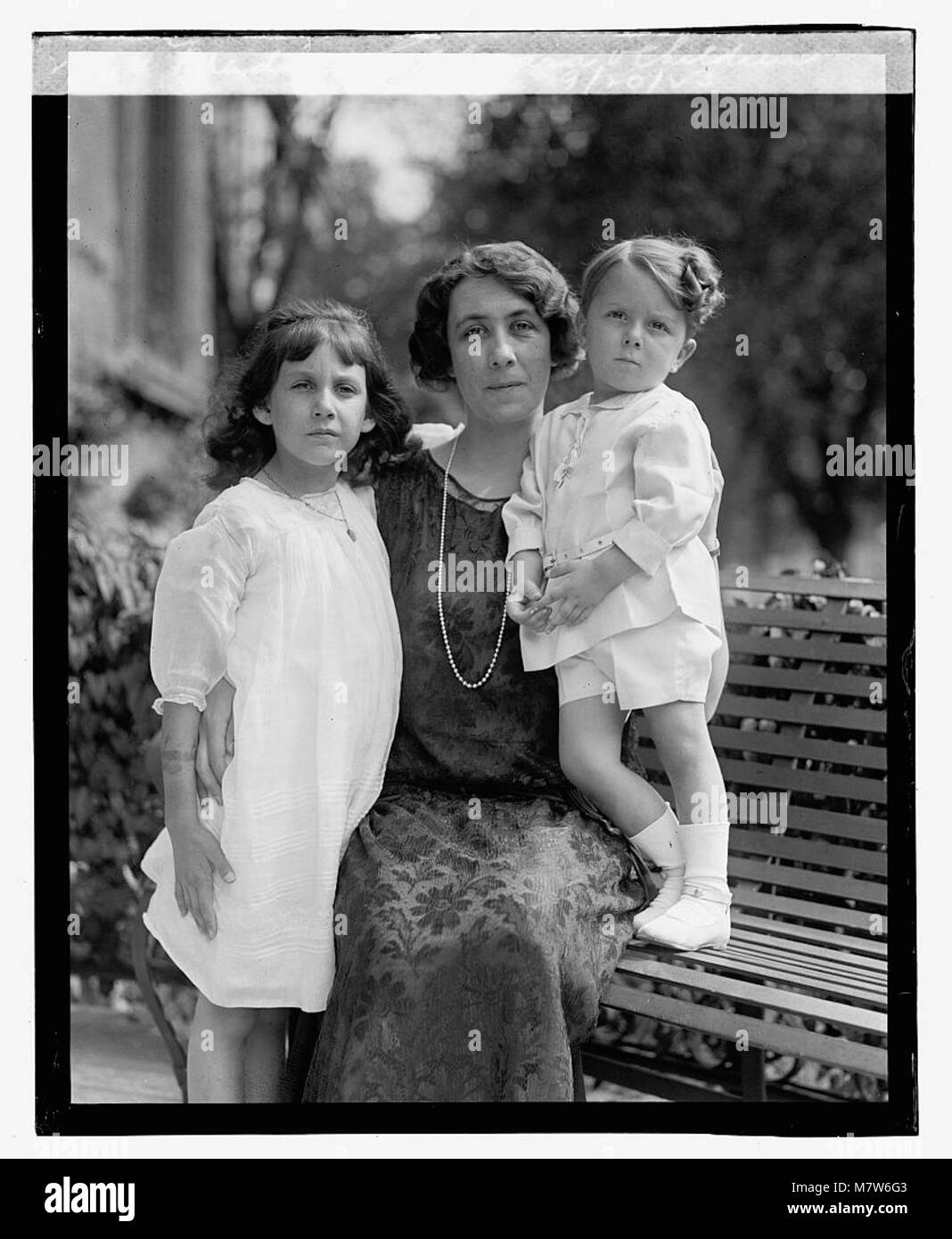 A family portrait of Madam Calderara and her children, taken on ...