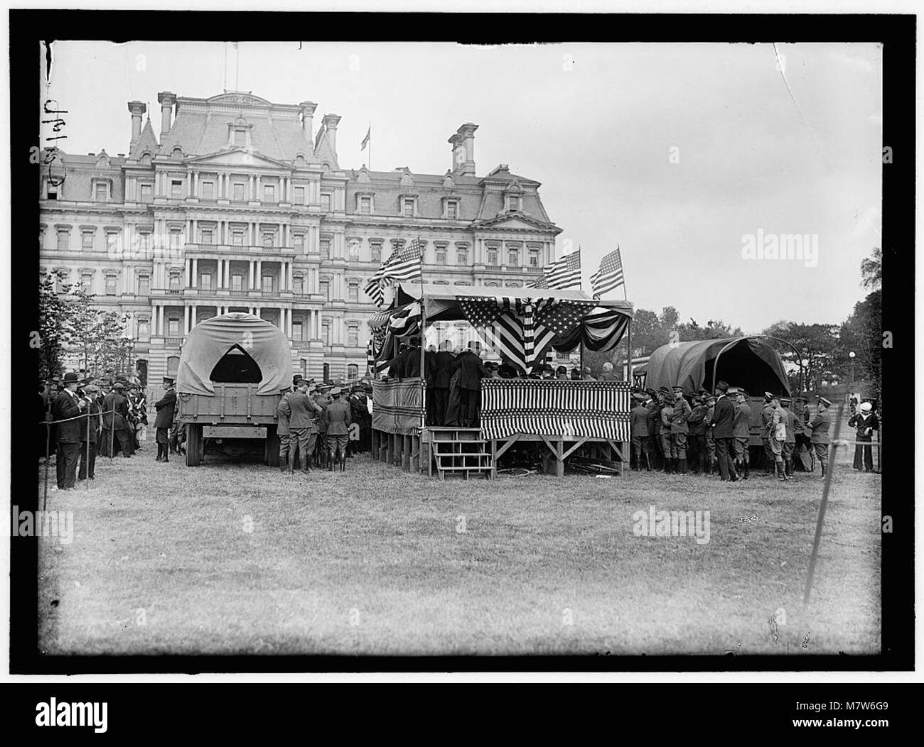A U.S. Army motor truck inspection, showcasing military vehicles being ...
