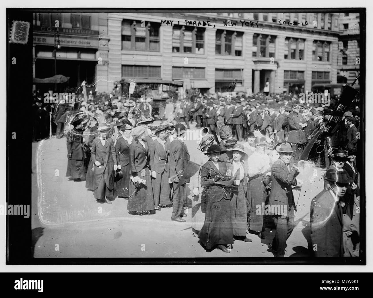 A photograph of the May 1st parade in New York, likely celebrating ...