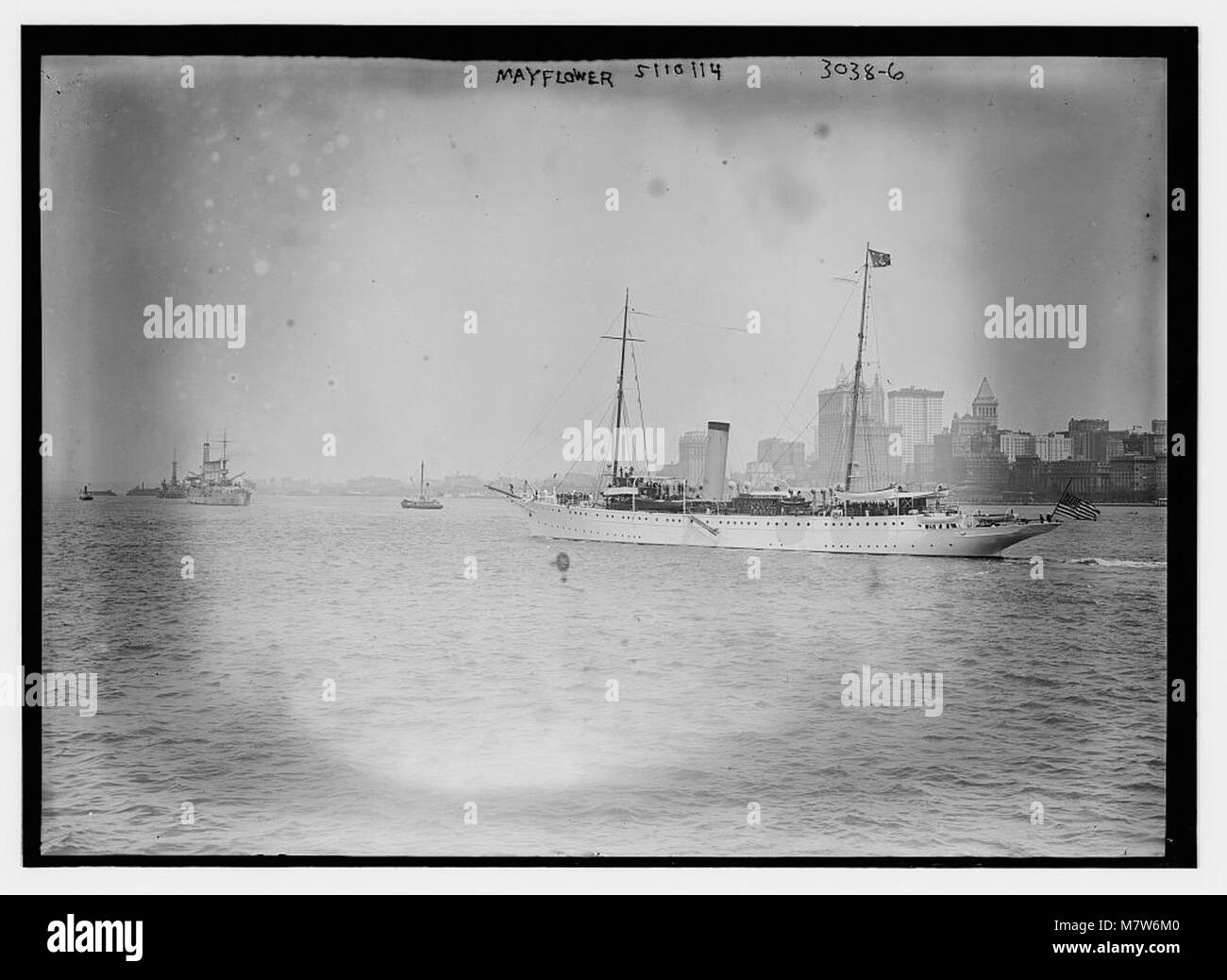 This image depicts the *Mayflower*, a historic ship famous for ...