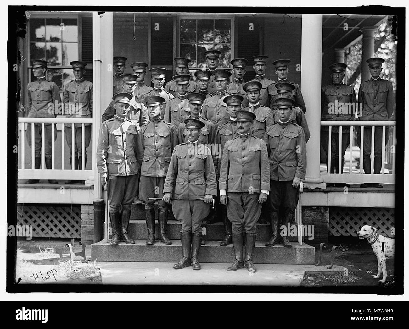 This image depicts military training, likely during a historical period ...