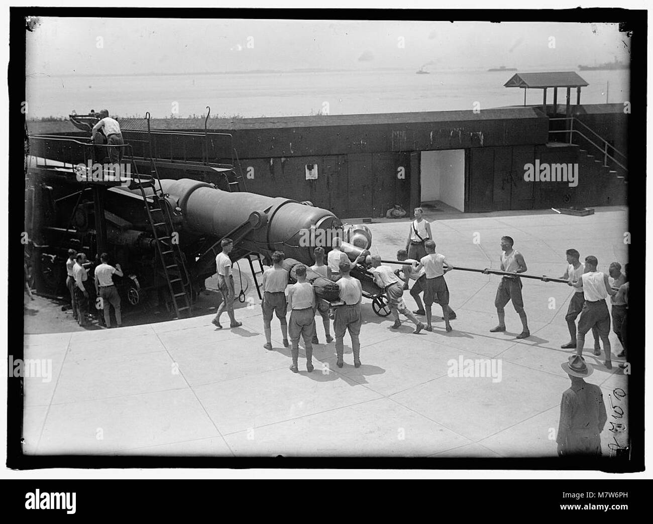 A scene depicting military training, showing soldiers in various stages ...