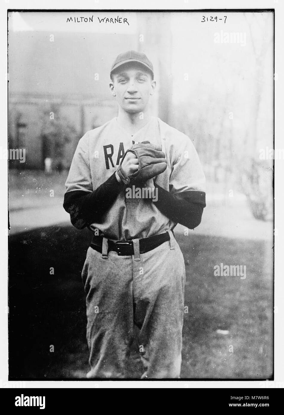 A photograph of Milton Warner, a baseball player from Rayen High School ...