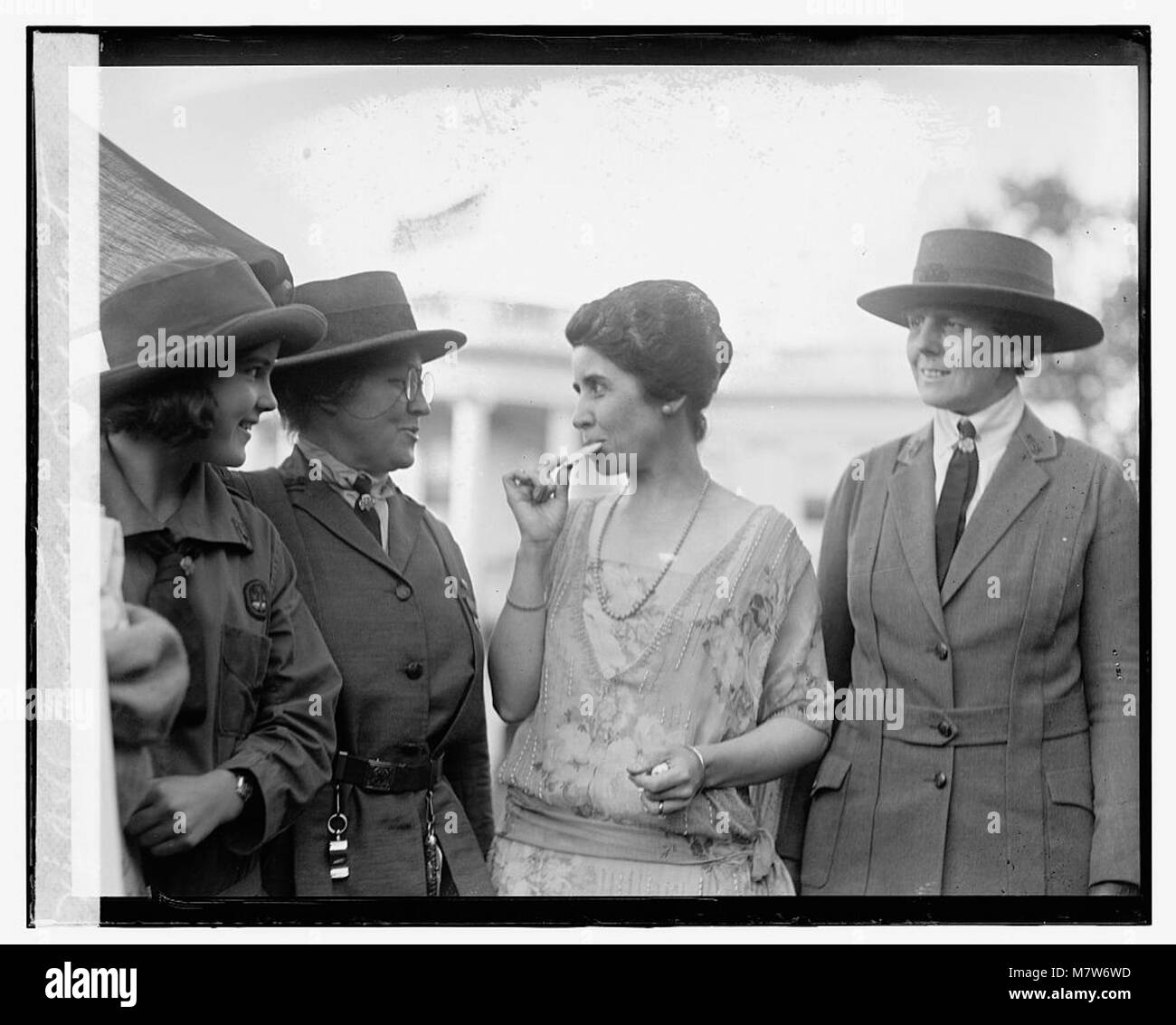 A photograph from October 17, 1923, showing Mrs. Coolidge, wife of ...