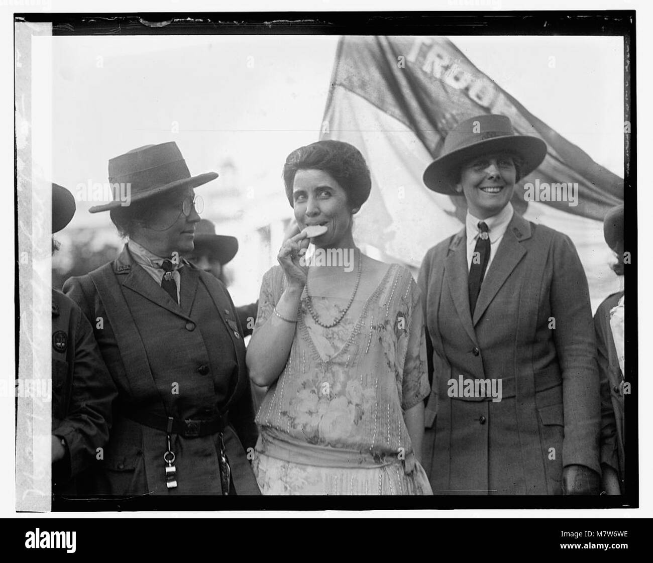 A photograph from October 17, 1923, showing First Lady Mrs. Coolidge ...