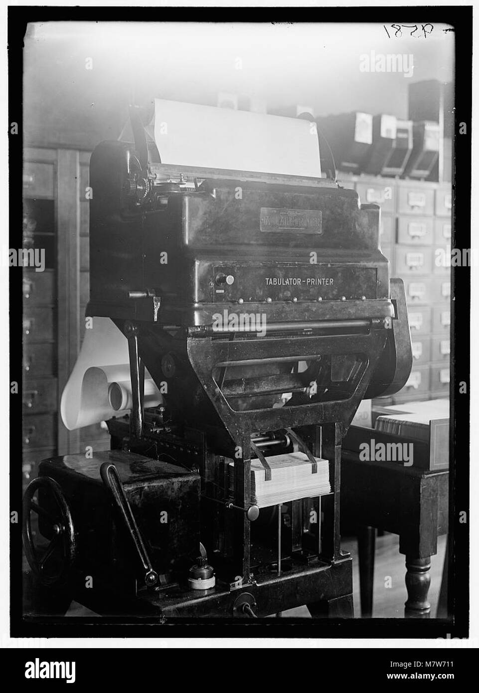 The U.S. Navy Department's tabulator-printer machine used by the Bureau ...
