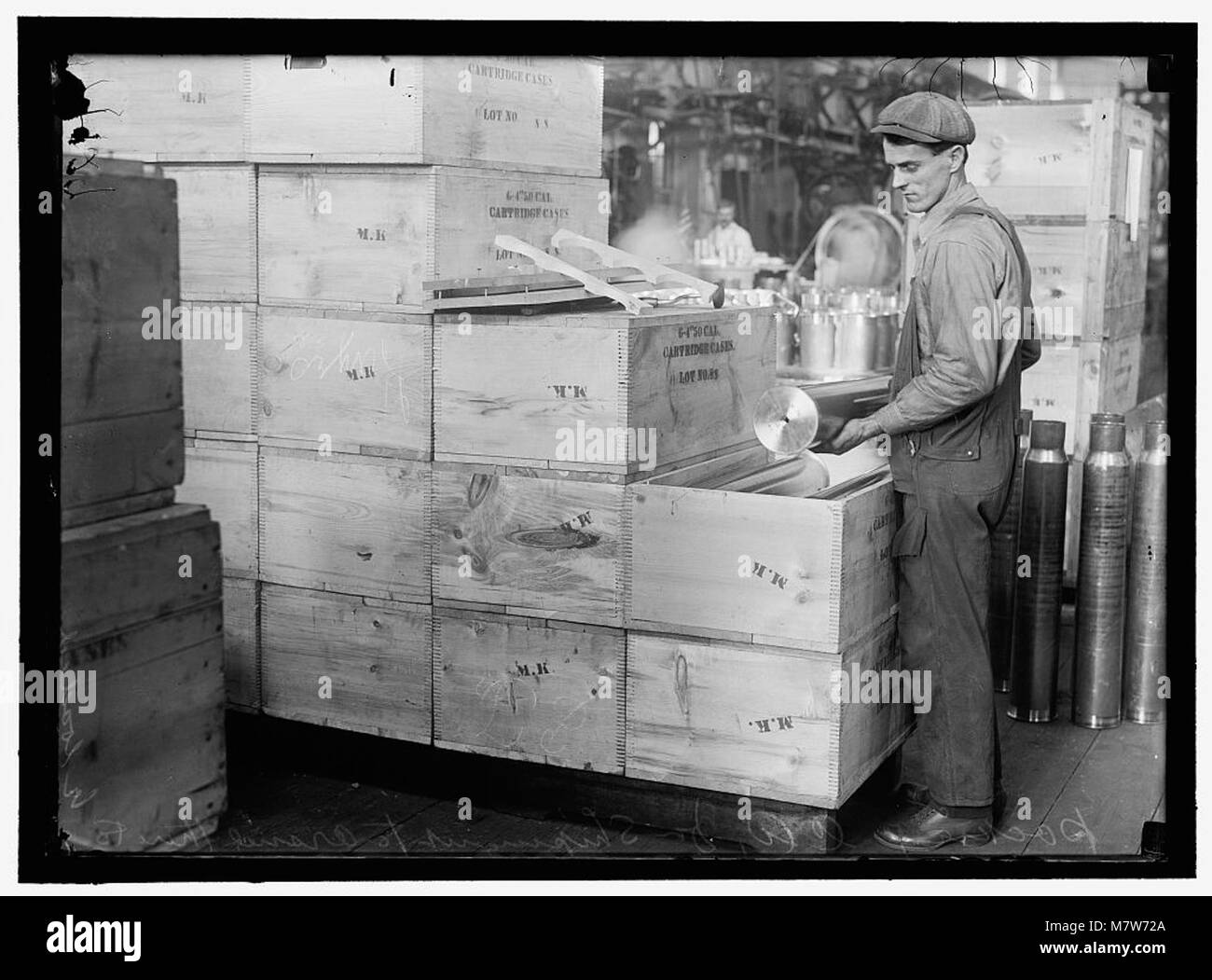 This image shows workers at the U.S. Navy Yard in Washington, D.C ...