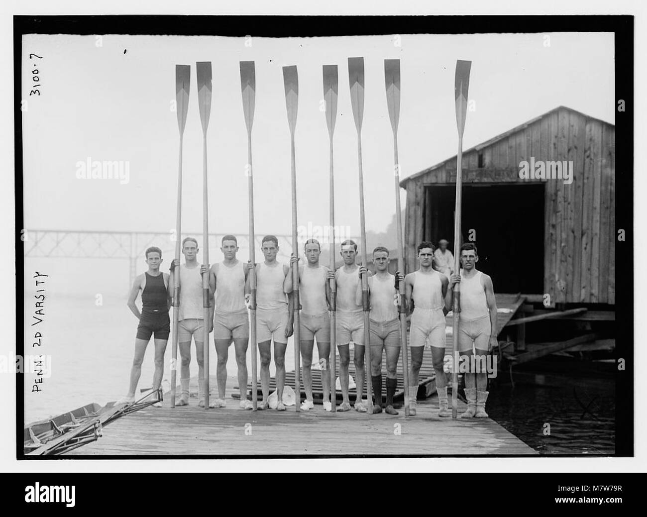 A photograph of the Penn 2nd Varsity rowing team, showcasing a dynamic ...