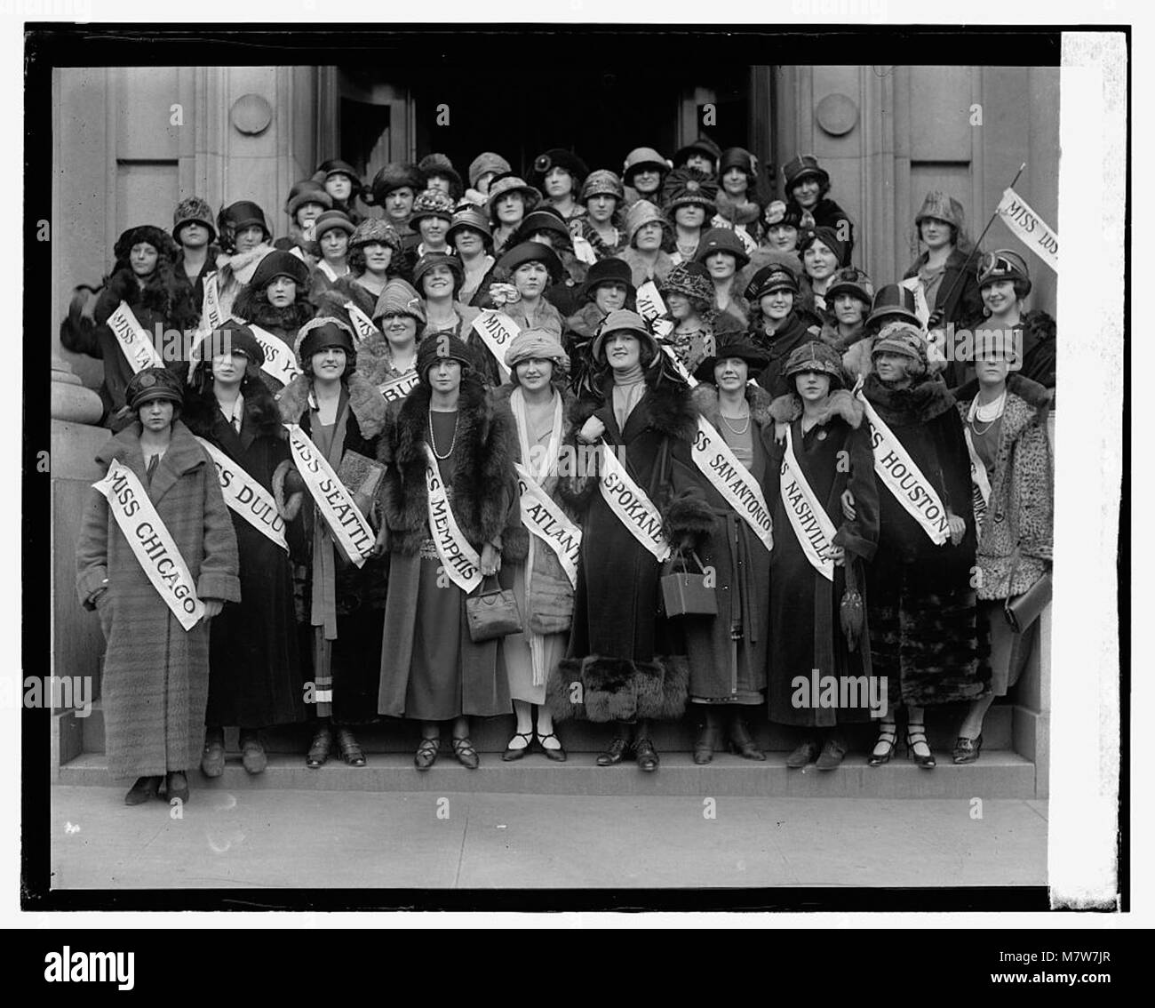 A photograph of beauty contestants, taken on November 26, 1923 ...