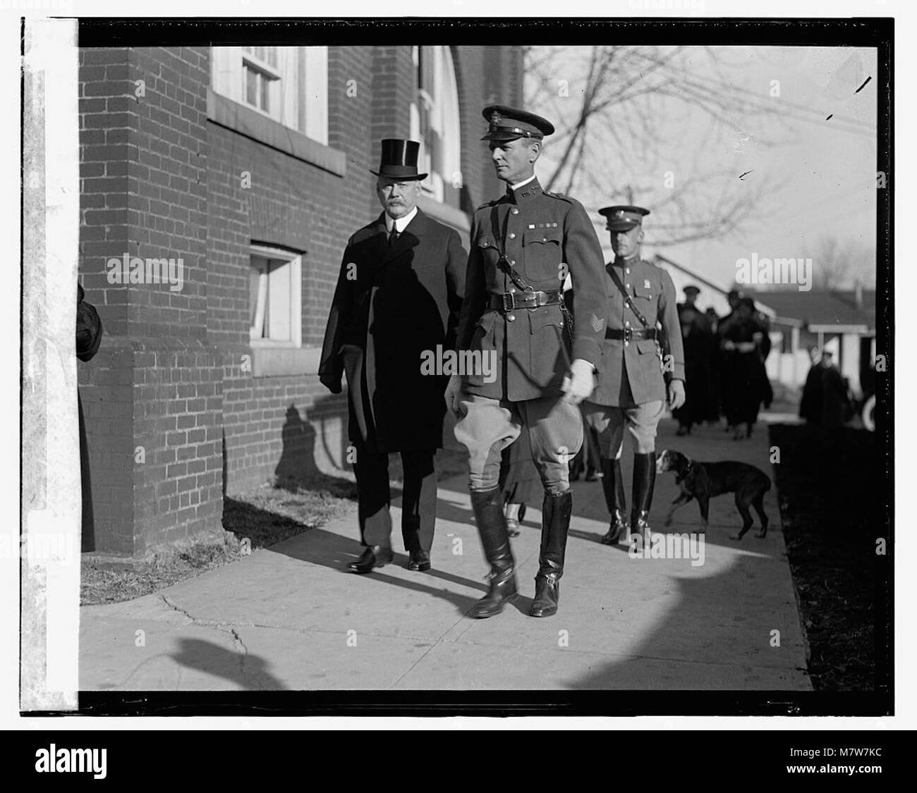 A photograph of Secretary Weeks and Major J.W. Wainwright. The image ...