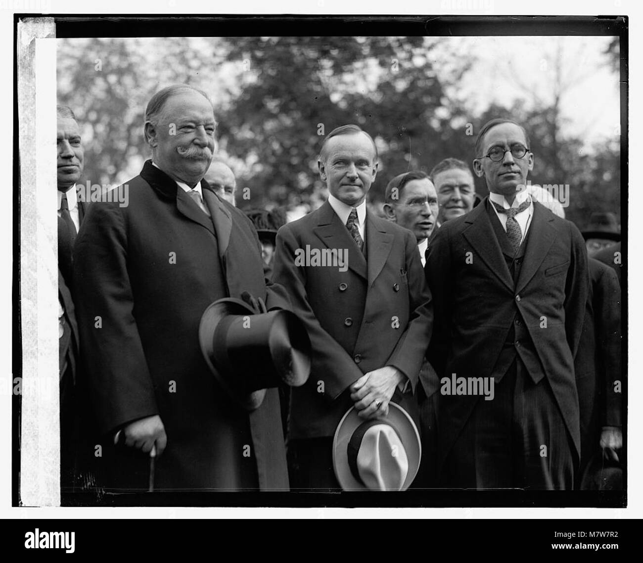 The photograph from November 7, 1923, shows William Howard Taft, Calvin ...