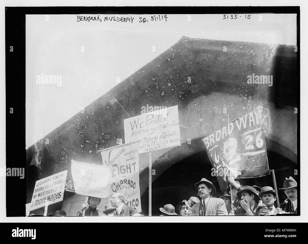 This photograph shows Berkman at Mulberry Square in New York City ...