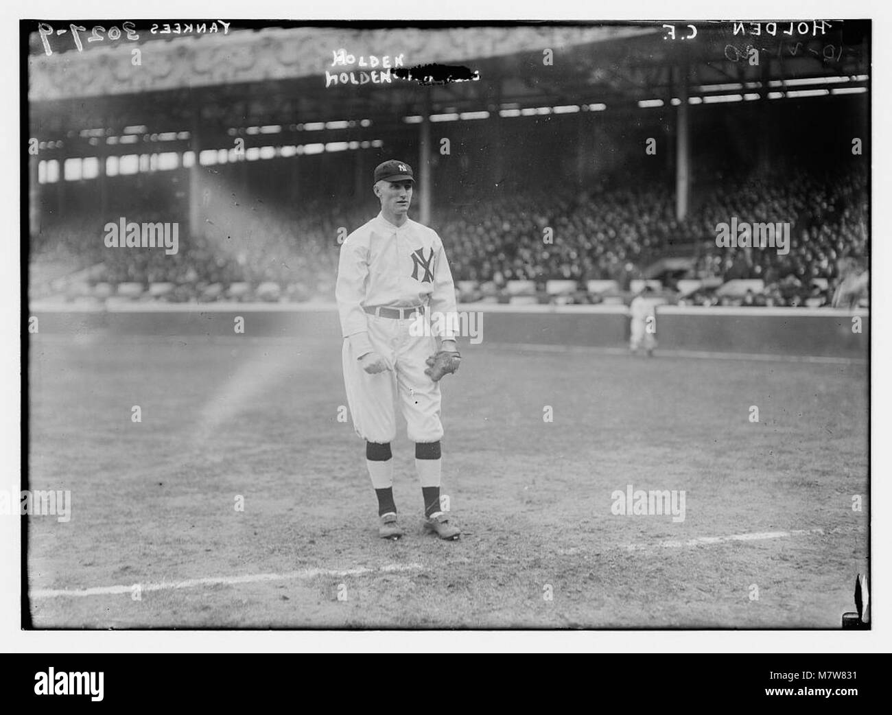 A photograph of Bill Holden, a baseball player from the New York AL ...