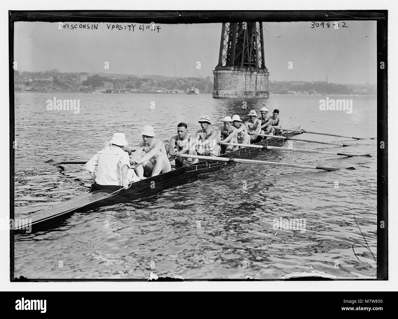 The University of Wisconsin Varsity team in 1914, captured in a ...