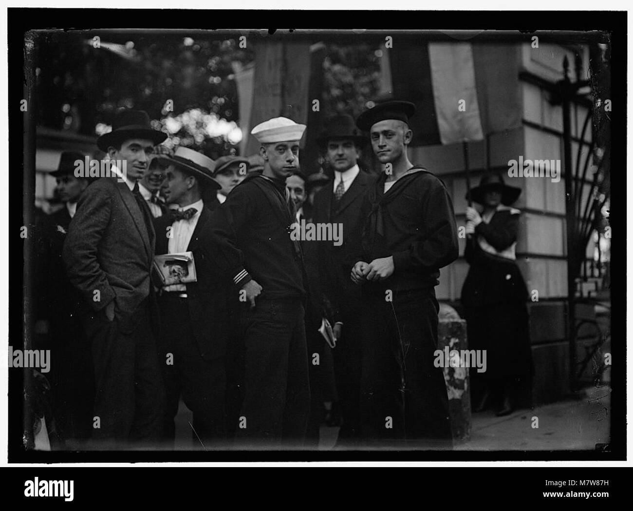 A historical image documenting the Woman Suffrage Riots, a series of ...
