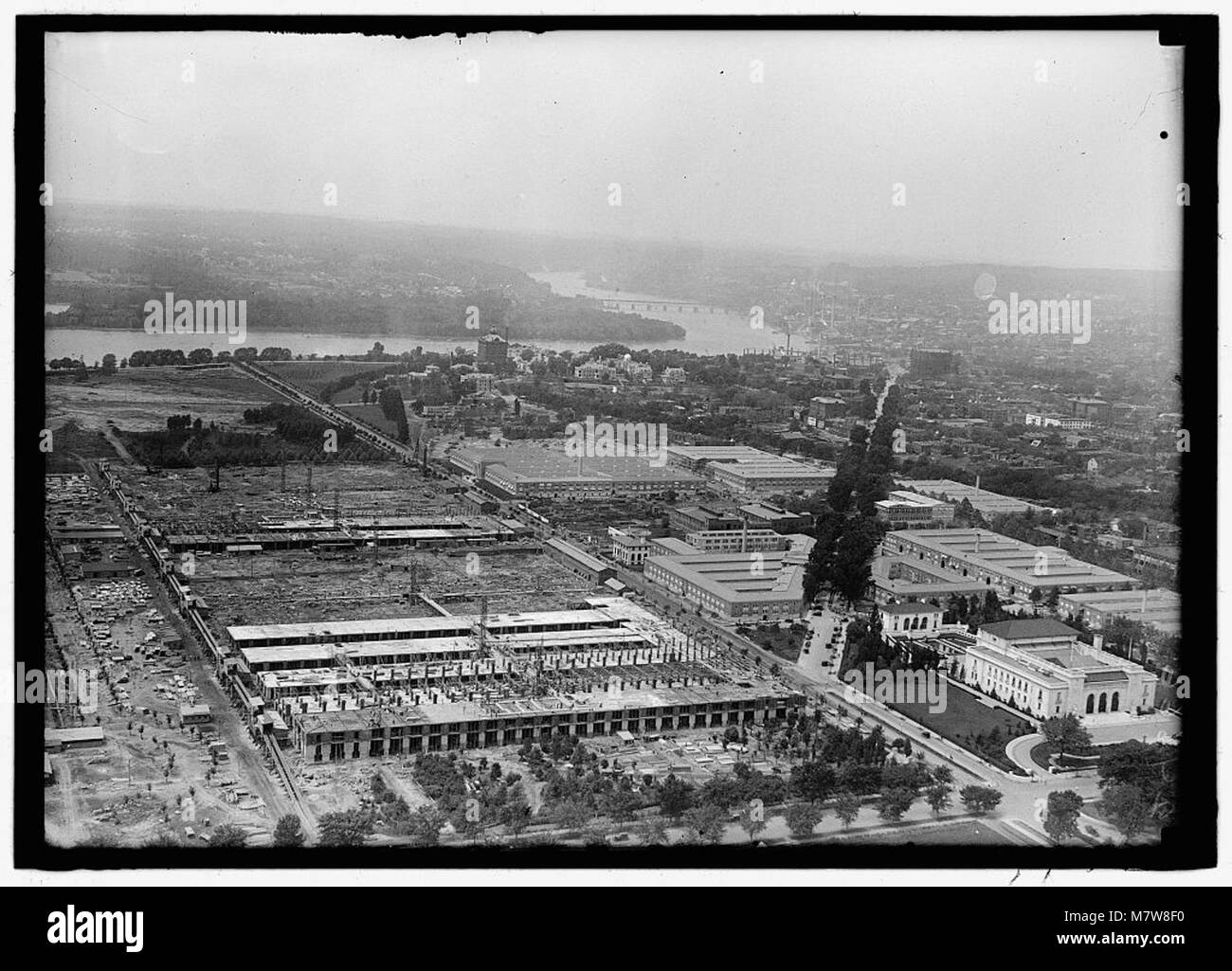 An aerial view of Washington, D.C., showcasing the city's layout and ...