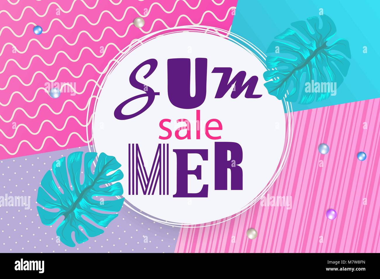 Summer typography art Stock Vector Images - Alamy