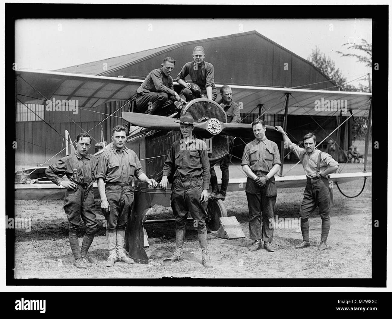 The inauguration of air mail service at Polo Field, marking a ...
