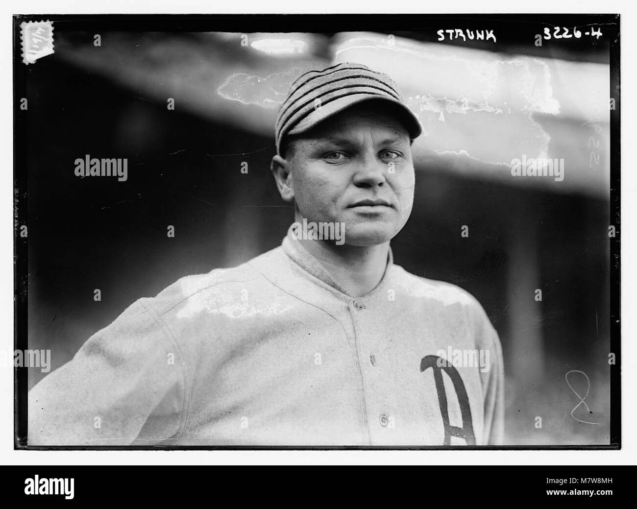 A portrait of Amos Strunk, a baseball player from Philadelphia ...