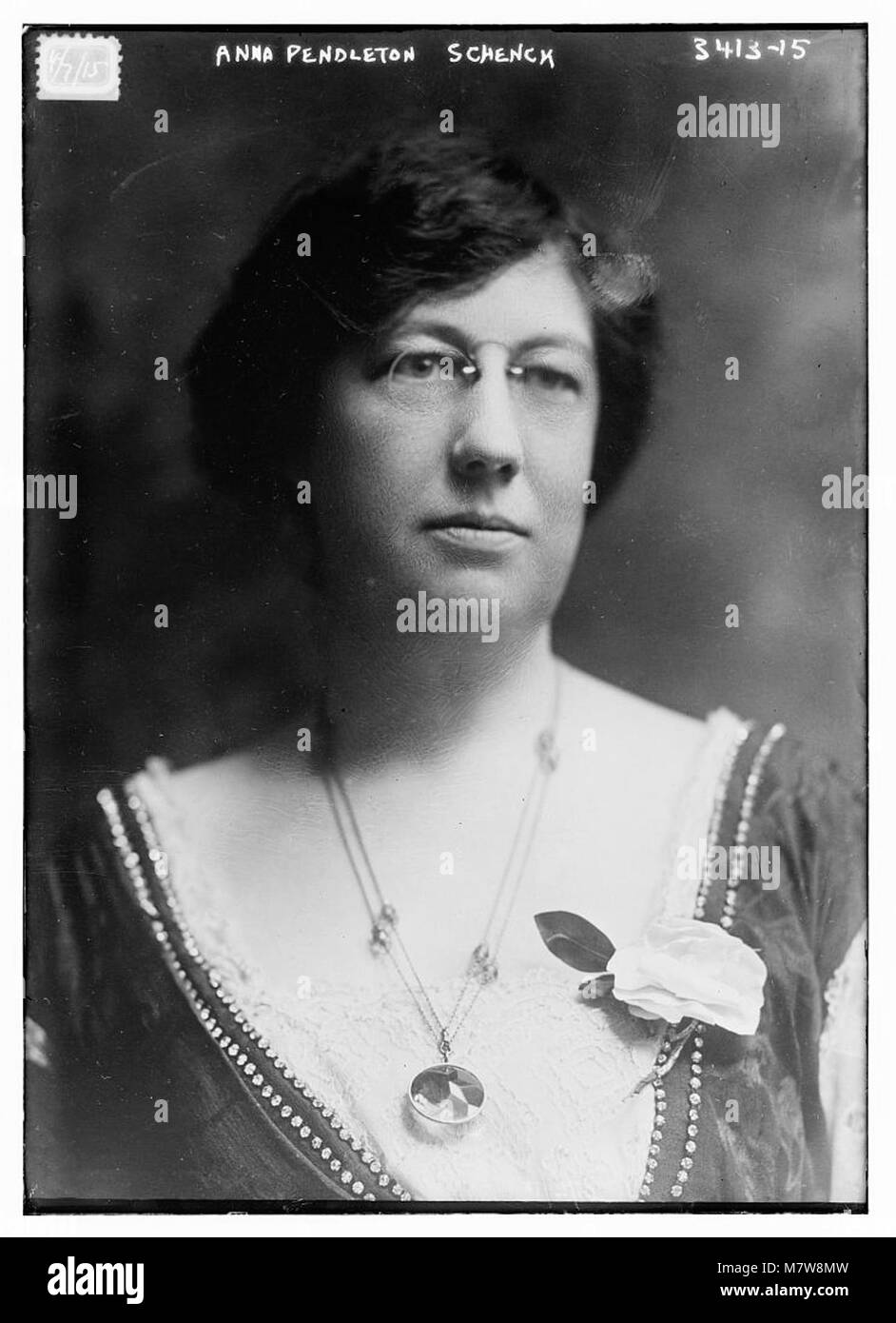 A portrait of Anna Pendleton Schenck, capturing her image as a ...