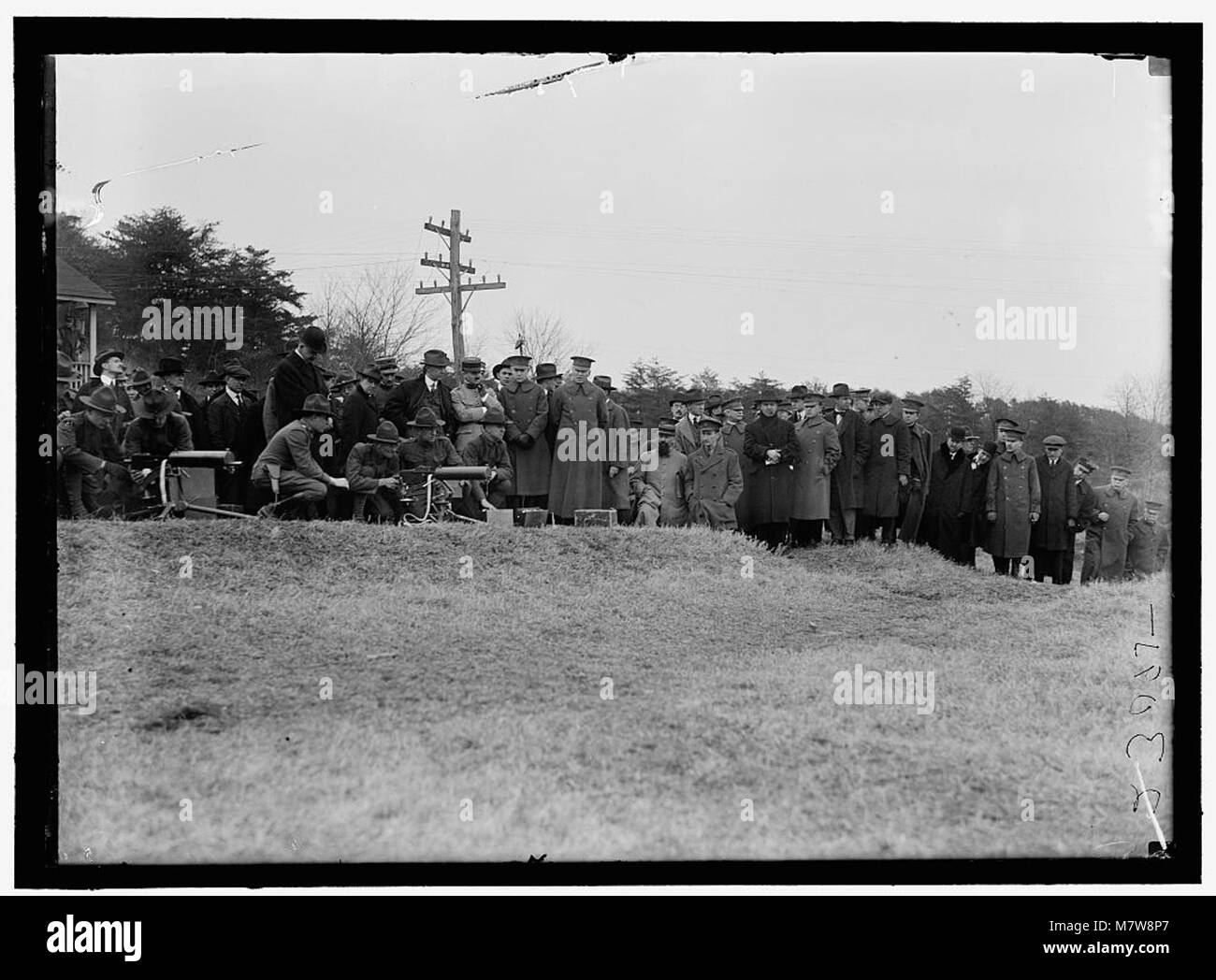 A U.S. Army demonstration of machine gun tests, showcasing military ...