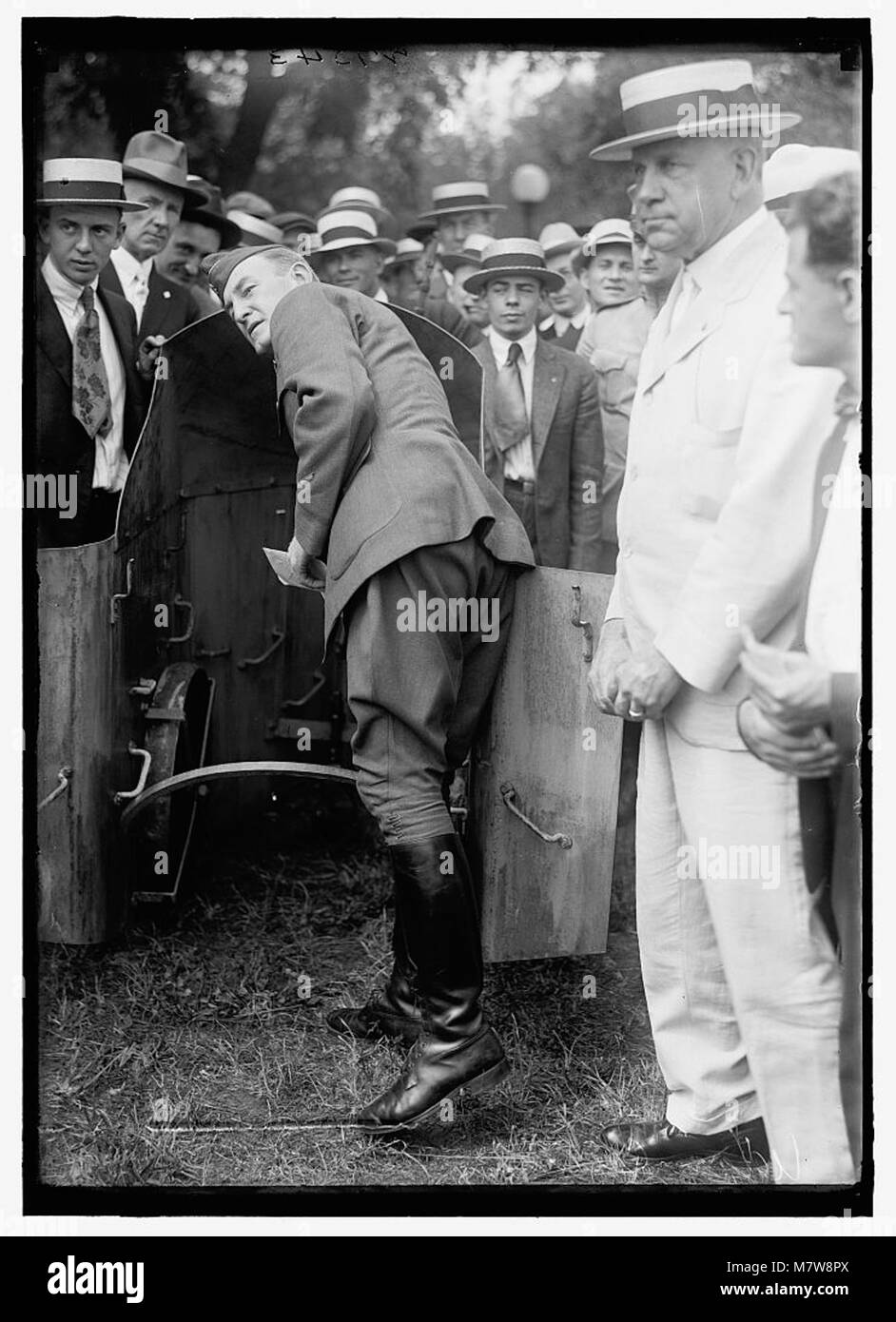 A photograph of a U.S. Army wire cutting machine used during military ...