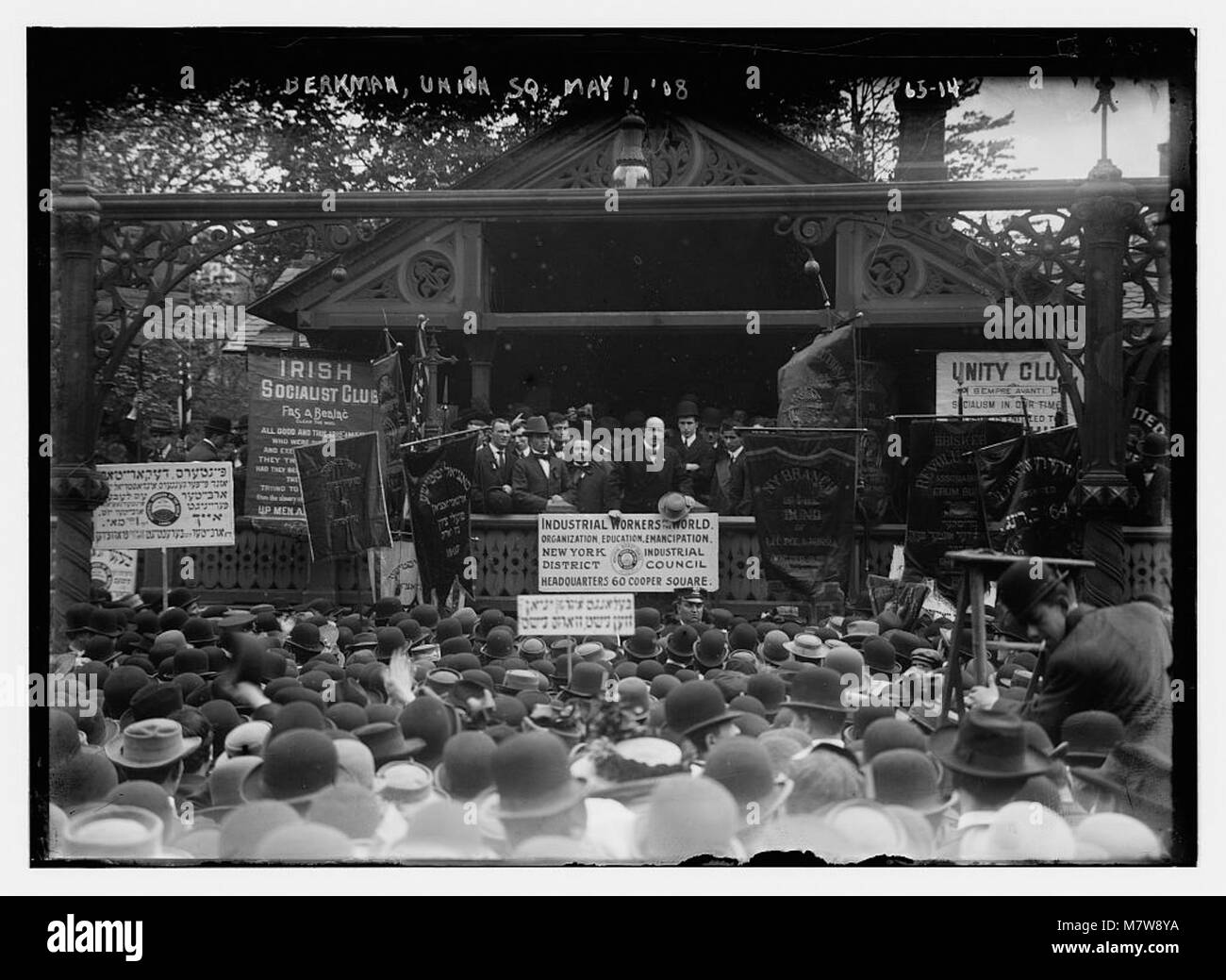 A photograph capturing an event on May 1, 1908, at Union Square, New ...