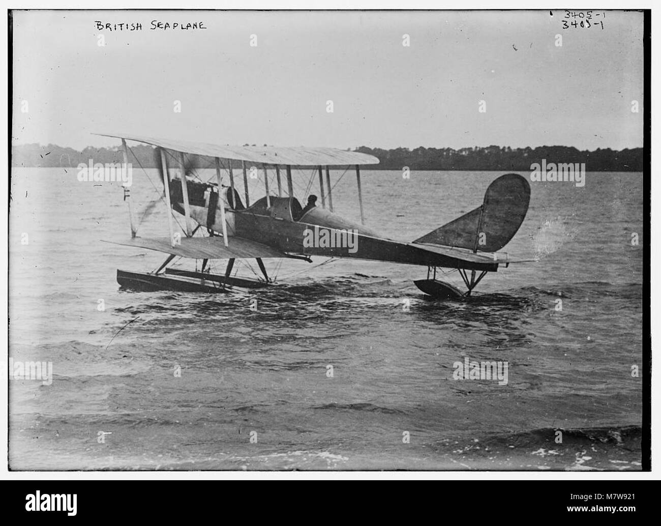 A British seaplane is shown in flight, highlighting the aviation ...