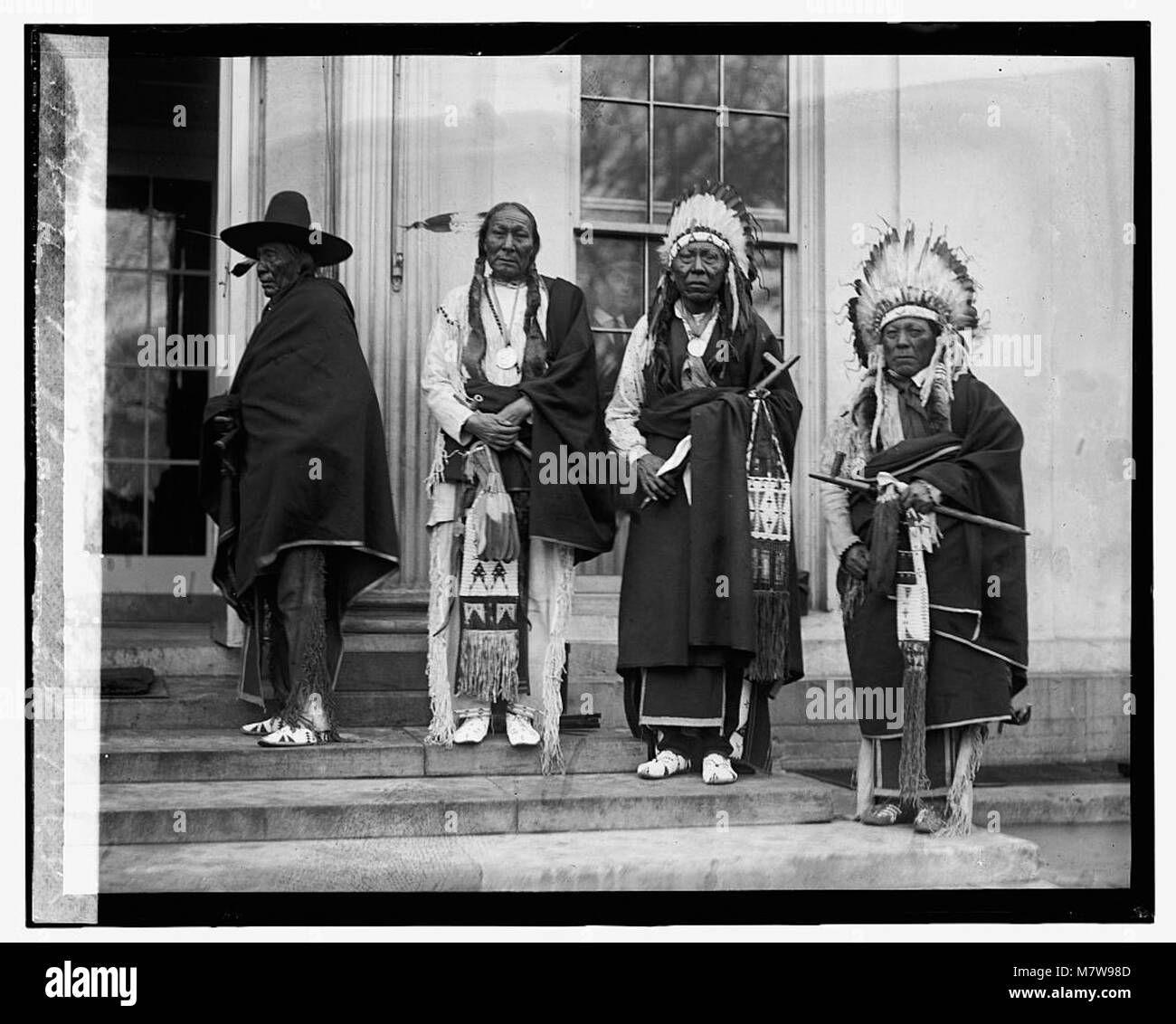 This photograph from January 25, 1924, depicts Cheyenne tribal chiefs ...