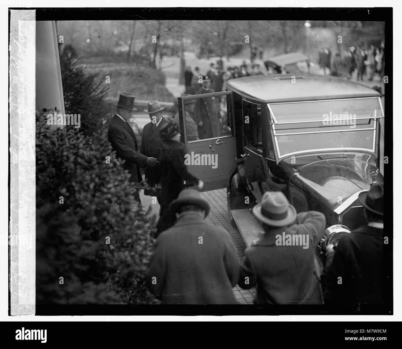 Photograph of President Calvin Coolidge at the funeral of President ...