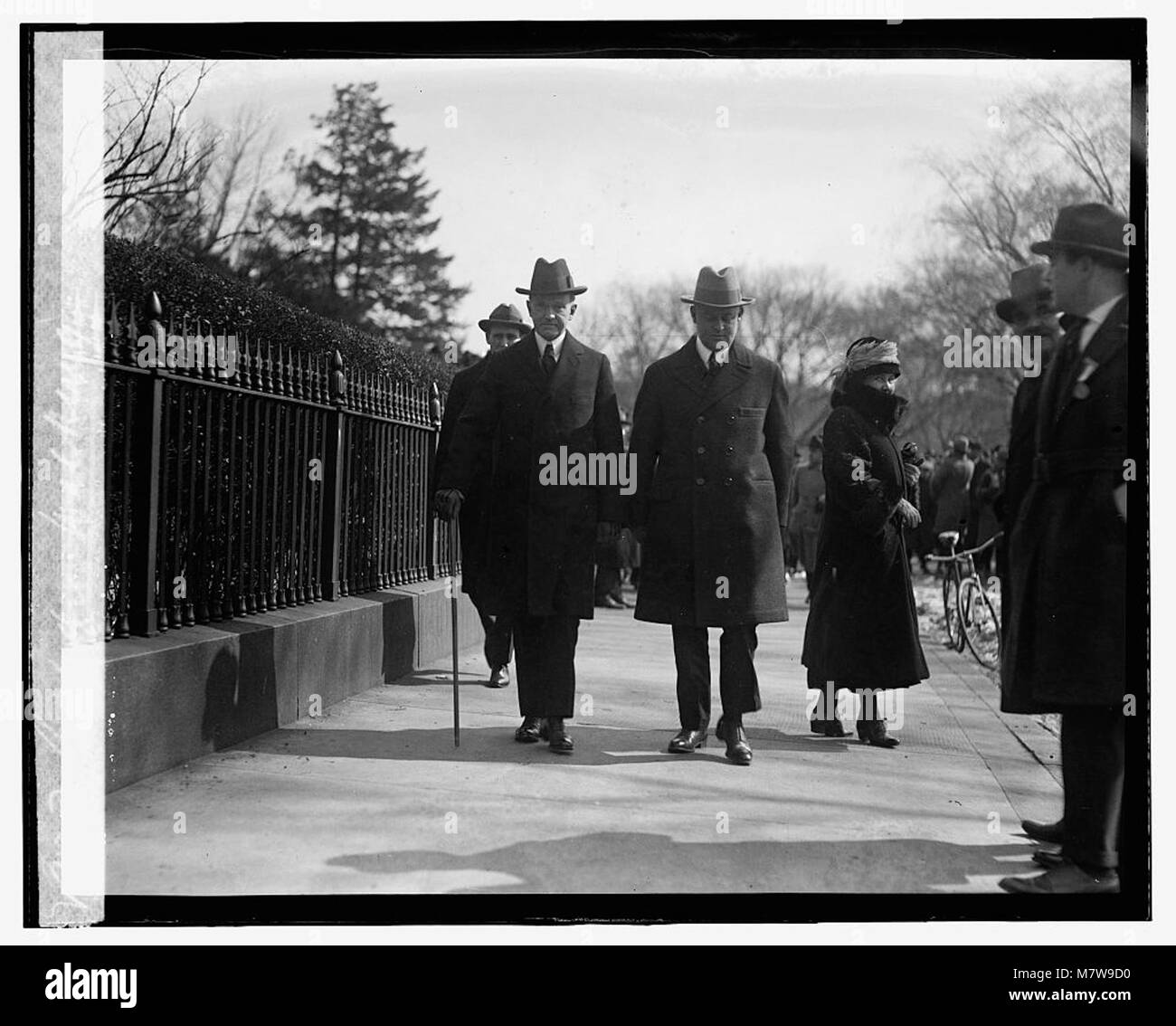 This image shows President Calvin Coolidge walking, capturing a moment ...