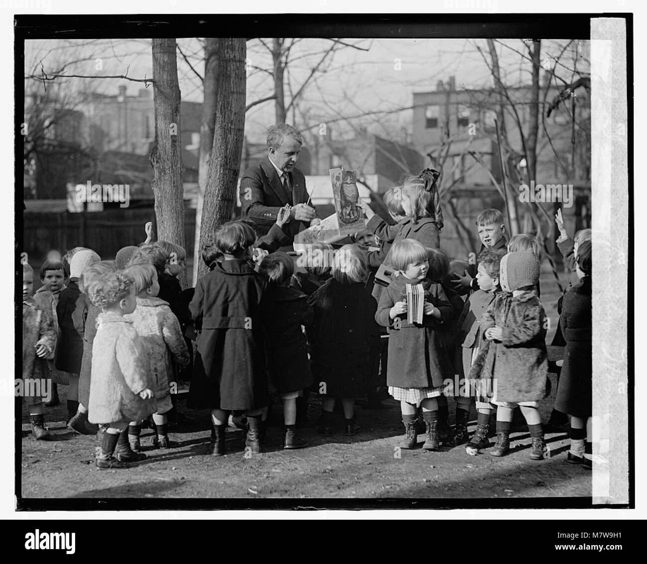 A photograph showing Davis at the Foundling Home on December 21, 1923 ...