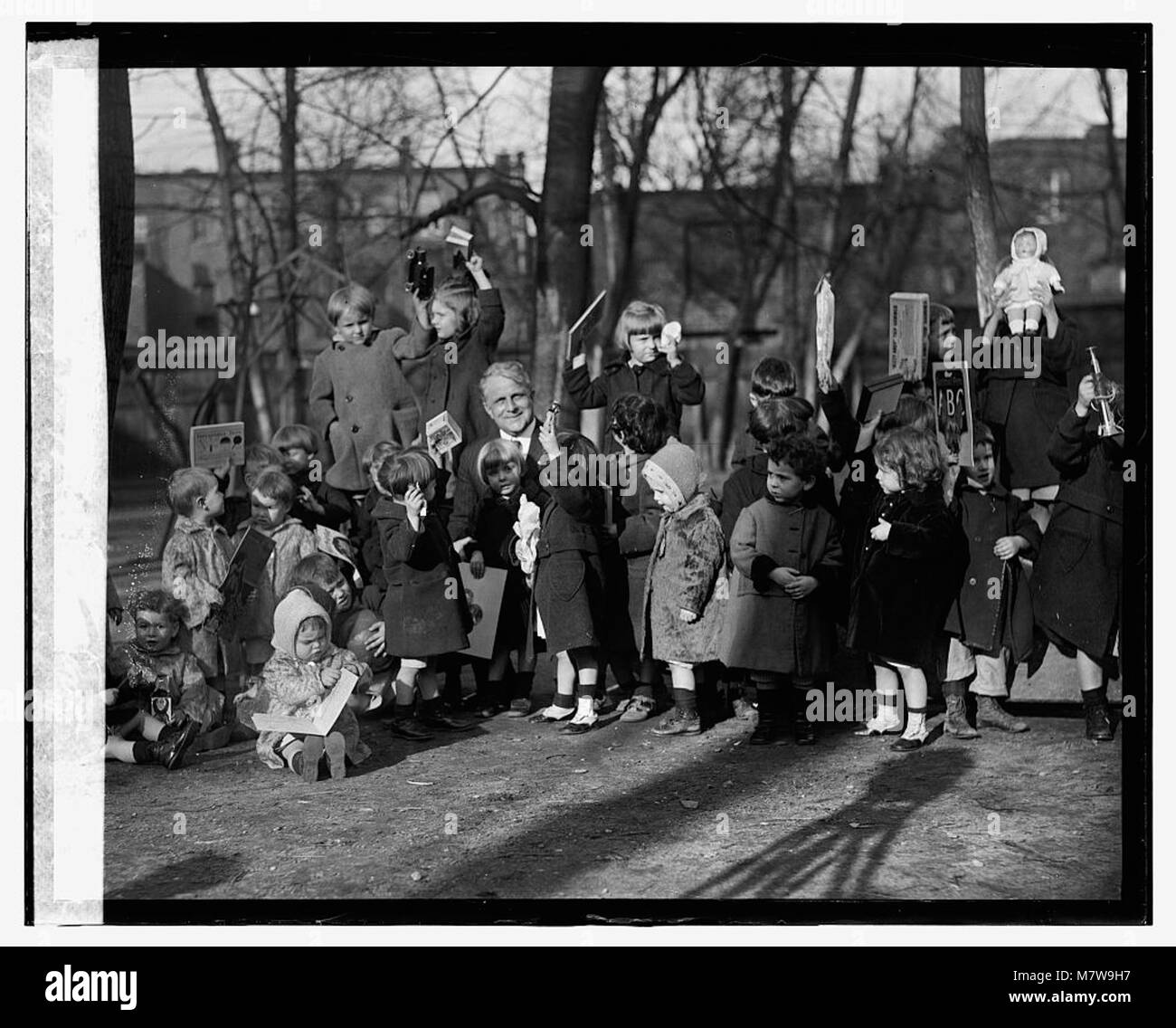 A photograph of Davis at the Foundling Home, dated December 21, 1923 ...