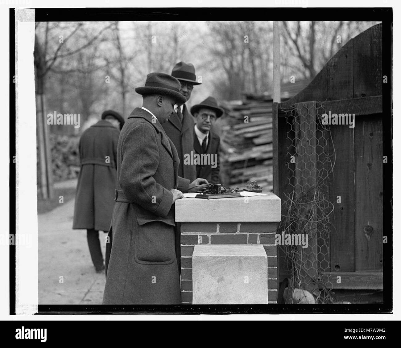 A photograph capturing the installation of a direct wire, dated ...