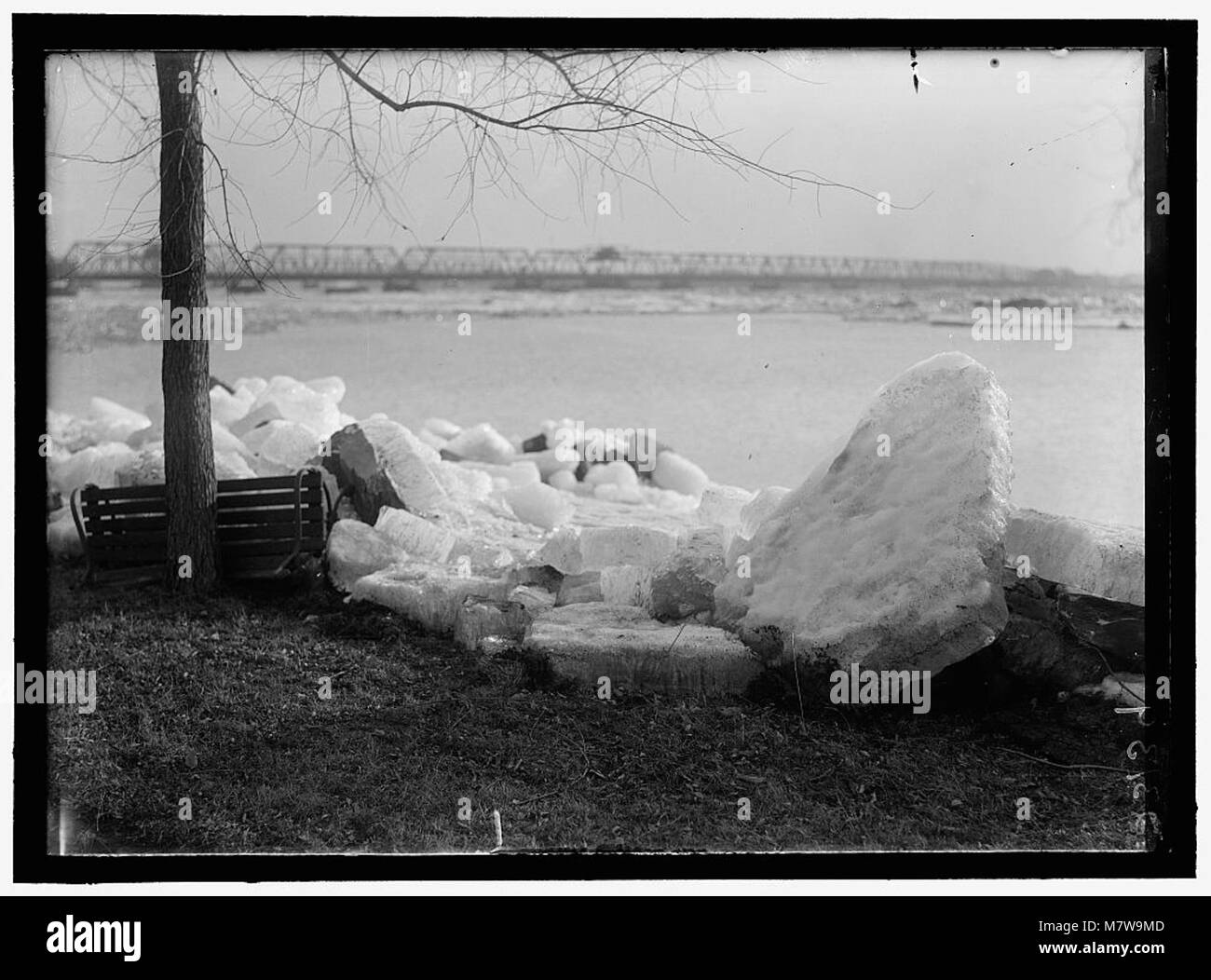 An ice jam off Potomac Park in Washington, D.C., caused by unusually ...
