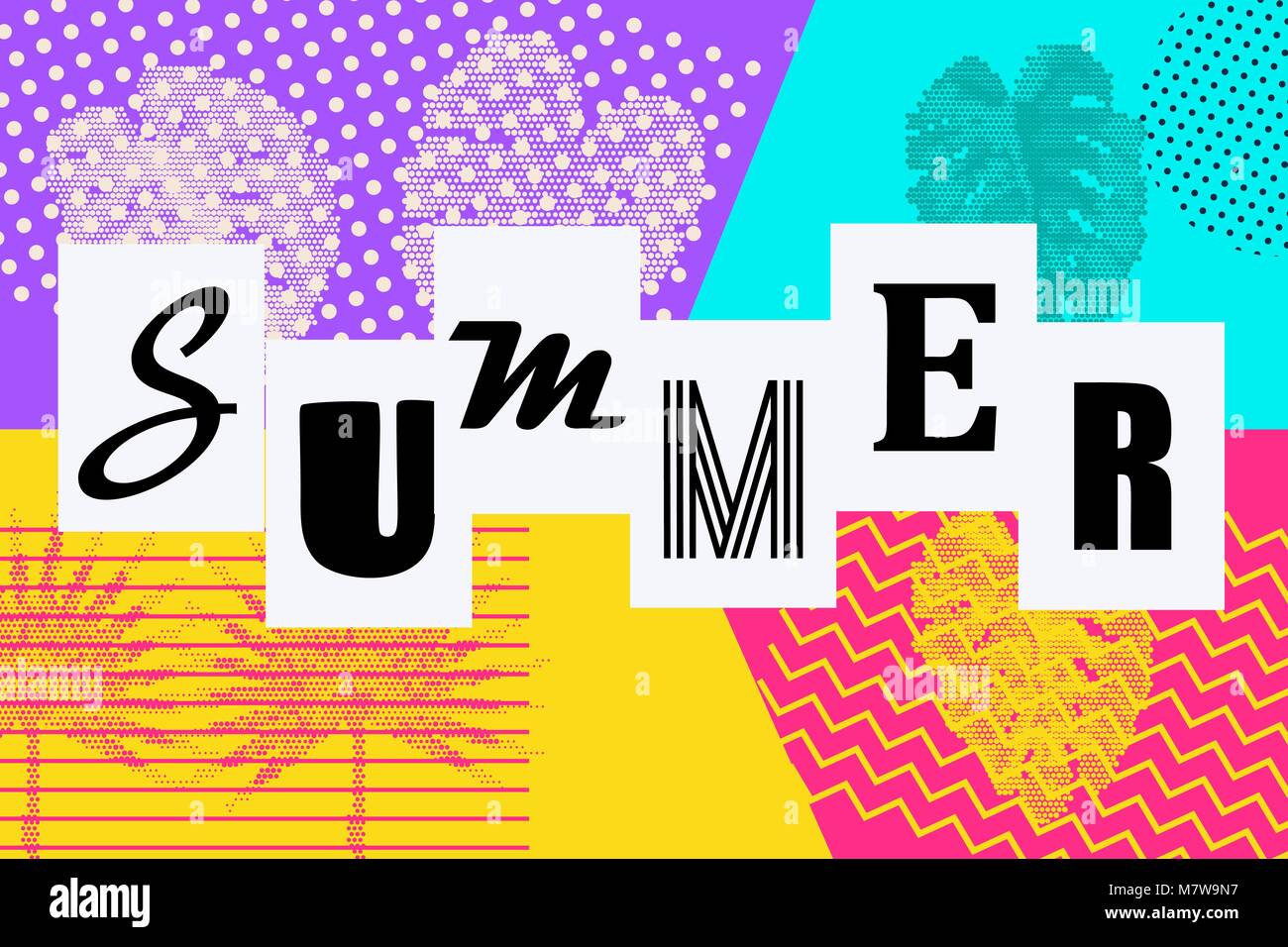 Summer typography art Stock Vector Images - Alamy