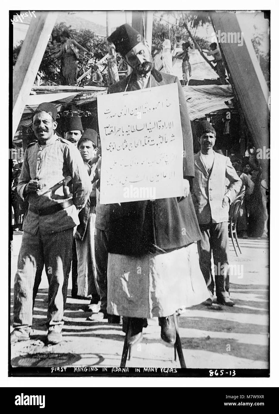 This historical photograph captures the first hanging in Adana in many ...