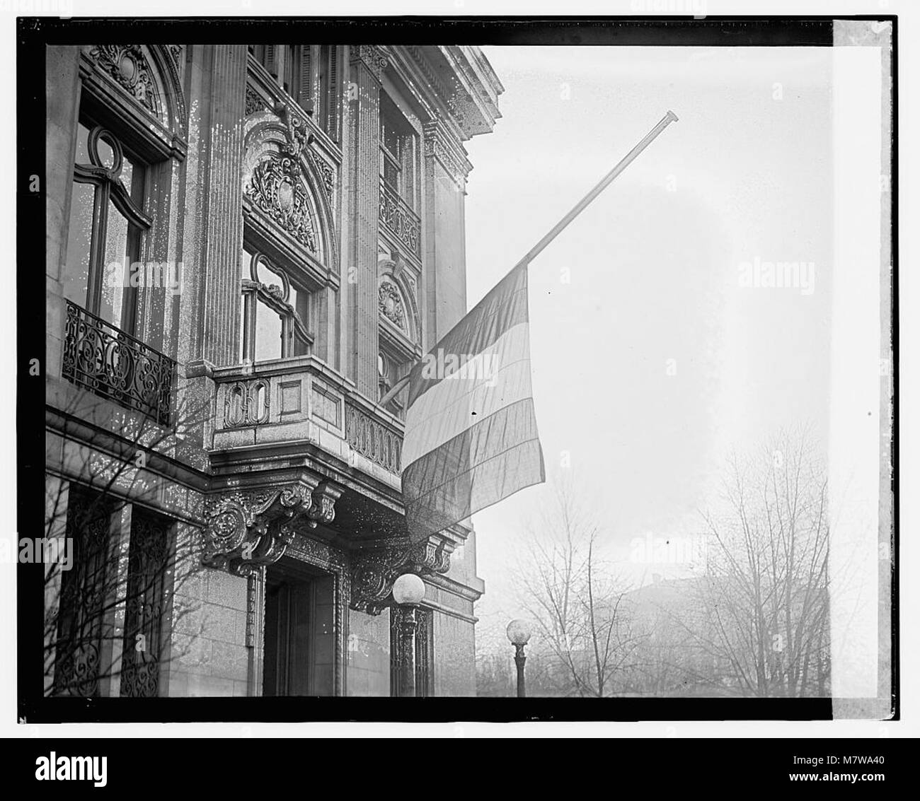 This image shows the French Embassy, dated January 5, 1924, documenting ...