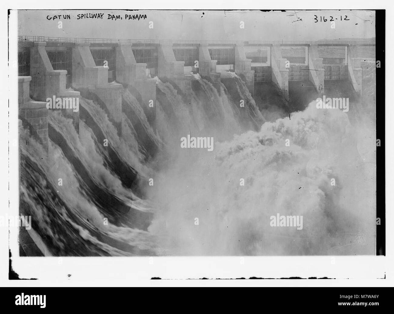 Photograph of the Gatun Spillway Dam in Panama, part of the Panama ...